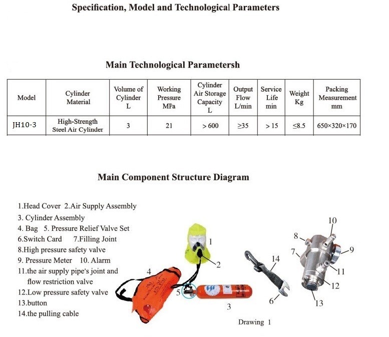 15 Minute Air Respirator Firefighting Safety Scba Unit Eebd Emergency ...