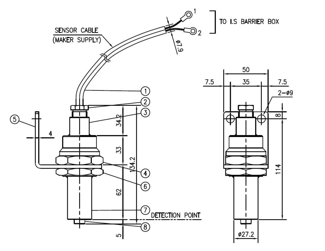 Uhc/Els Water Level Sensor for Water Ingress and Detection